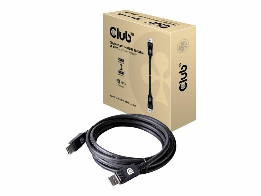 CLUB3D DP1.4 HBR3 Kabel Stecker/Stecker 3m - e-tec: Österreichs Nr.1 ...