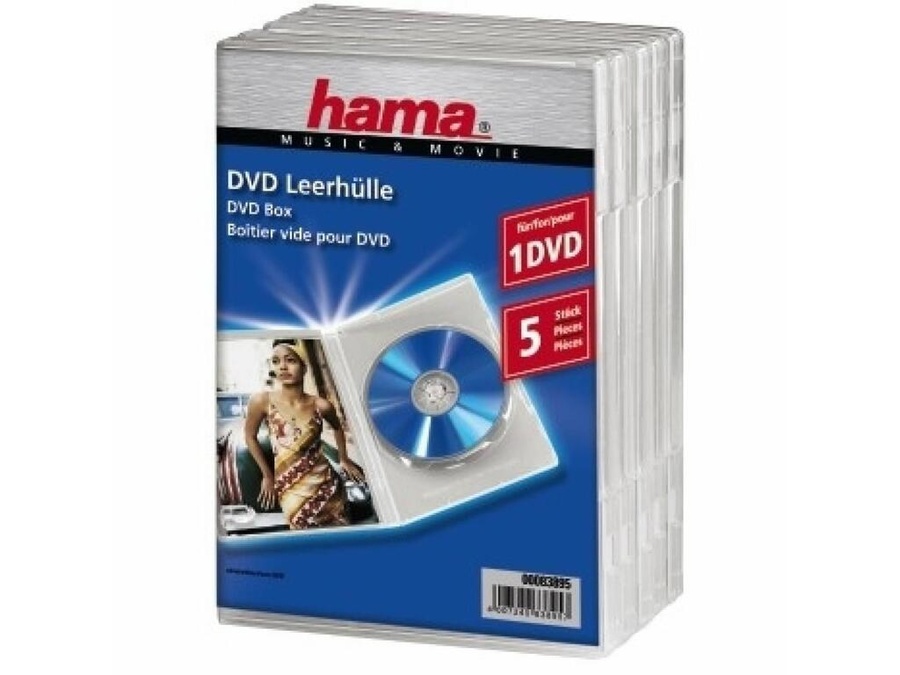 HAMA DVD-Leerhülle Standard, transparent, 5er-Pack - e-tec: Österreichs ...
