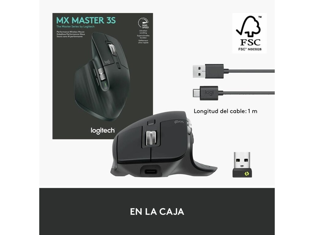 LOGITECH MX Master 3S Graphite, Logi Bolt, USB/Bluetooth - e-tec ...