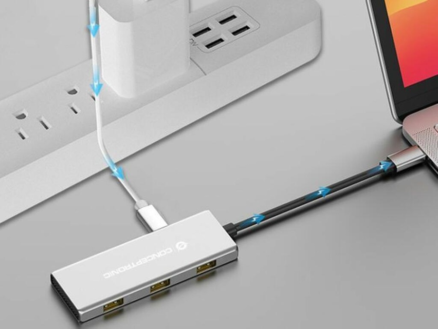 CONCEPTRONIC 7 Port USB 3.1 Hub, USB-C 3.1 [Stecker] - e-tec ...