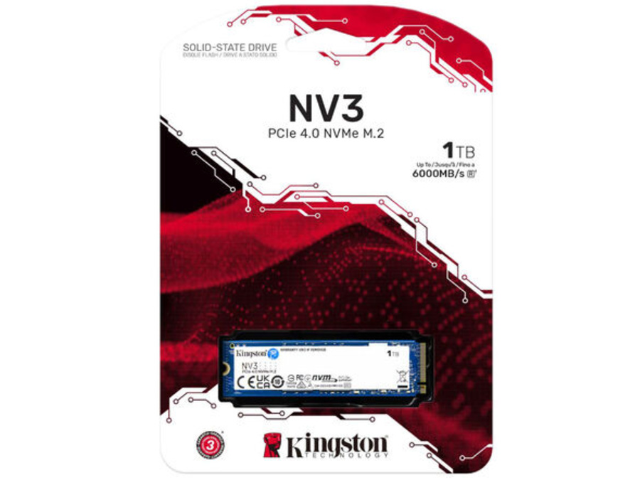 KINGSTON NV3 NVMe PCIe 4.0 SSD 1TB, M.2 2280 / M-Key / - e-tec ...