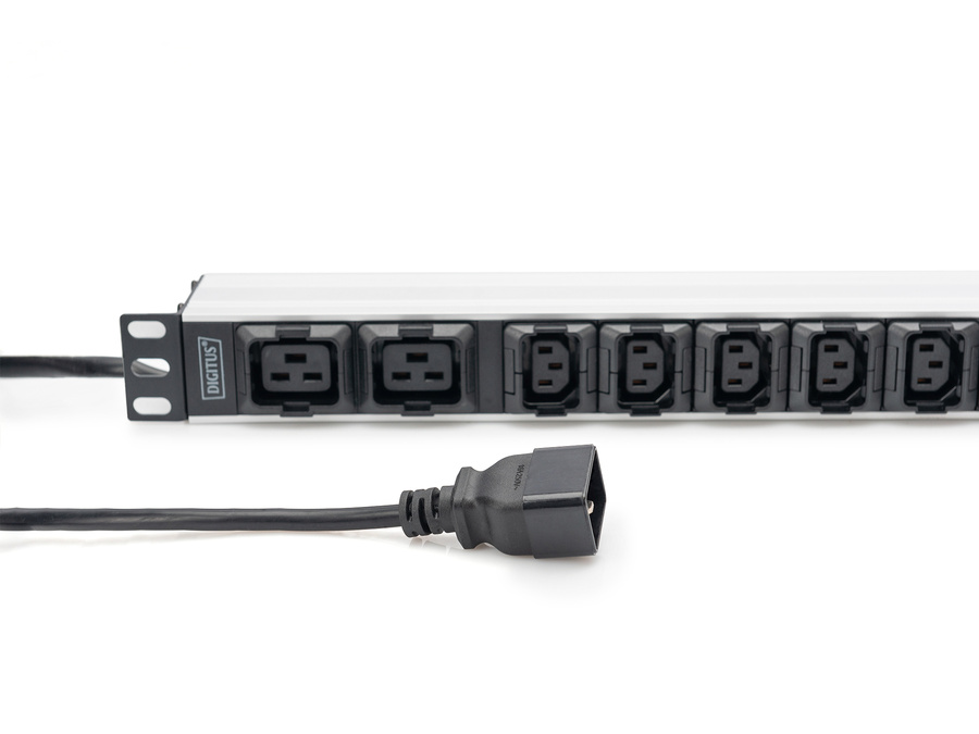 DIGITUS 1HE Aluminium PDU, Rack Mount, 8 x C13, 2 x C19 - e-tec ...