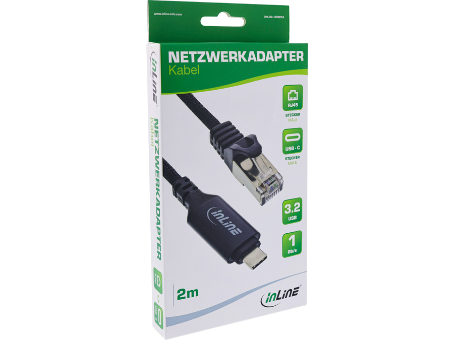 INLINE USB 3,2 Netzwerkadapter Kabel, Gigabit, USB-C zu - e-tec ...